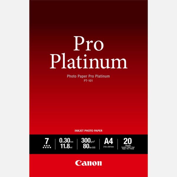 Canon fotopapir PRO PLATINUM PT-101 A4 (20 papira)
