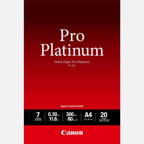 Canon PT-101 PRO PLATINUM A4 foto papir (20 papira)