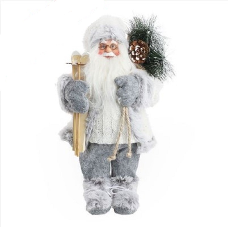 Deco Santa, Deda Mraz, siva, 30cm