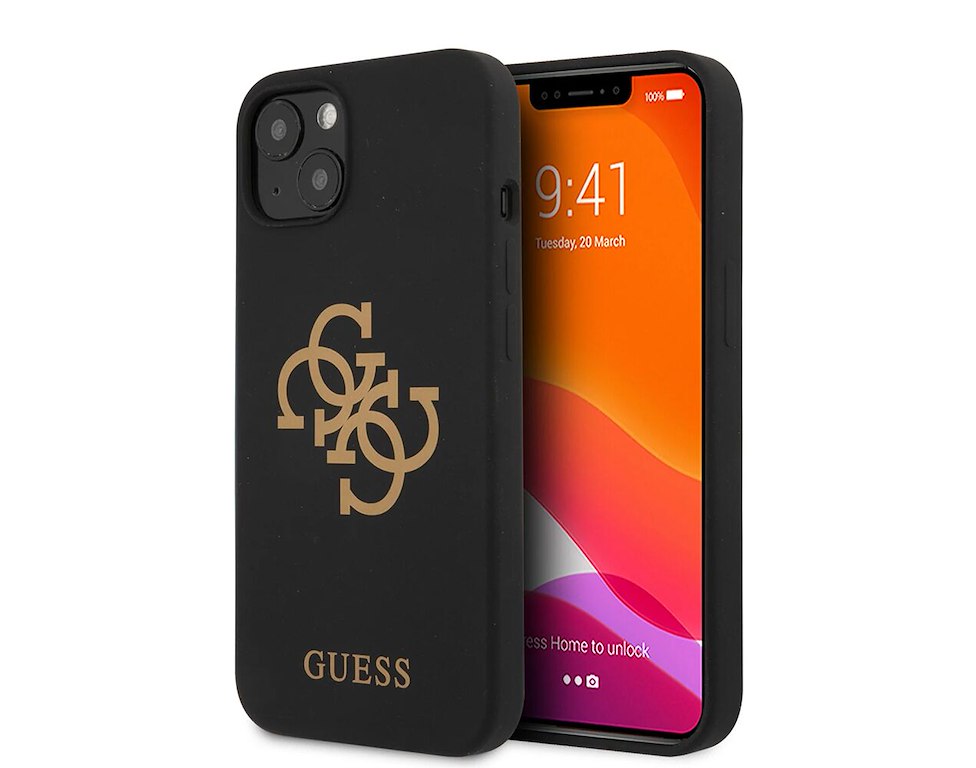 Futrola Guess Hc Silicone - iPhone 13 crna (GUHCP13MLS4GGBK)