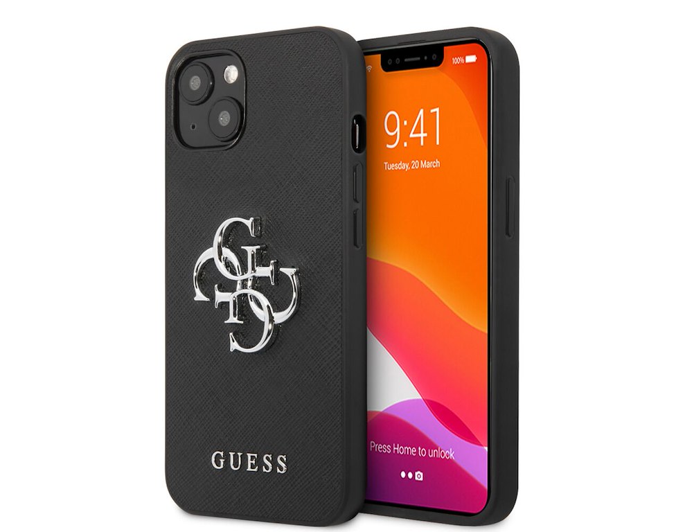 Futrola Guess Saffiano Big - iPhone 13 crna (GUHCP13MSA4GSBK)