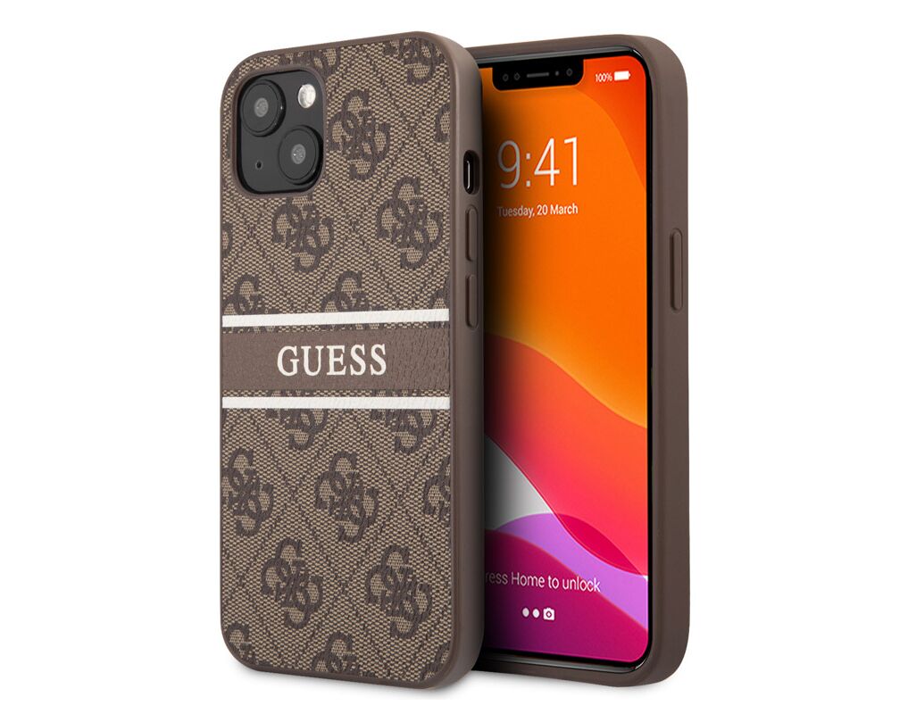 Futrola Guess Stripe - iPhone 13 braon (GUHCP13M4GDBR)