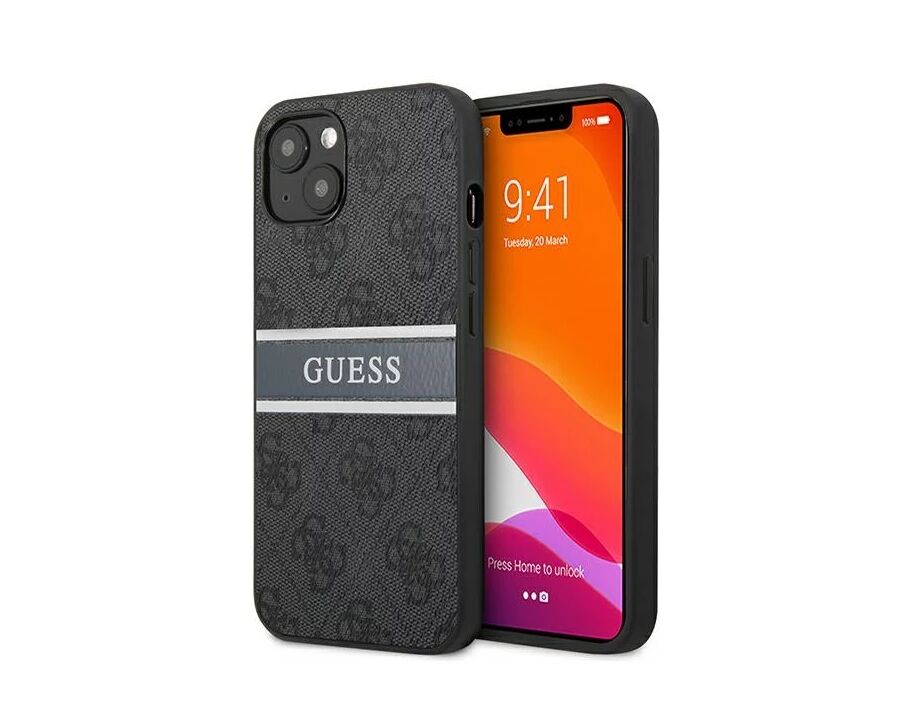 Futrola Guess Stripe - iPhone 13 siva (GUHCP13M4GDGR)