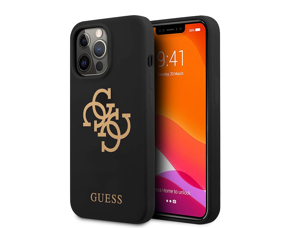 Futrola Guess Hc Silicone - iPhone 13 Pro crna (GUHCP13LLS4GGBK)