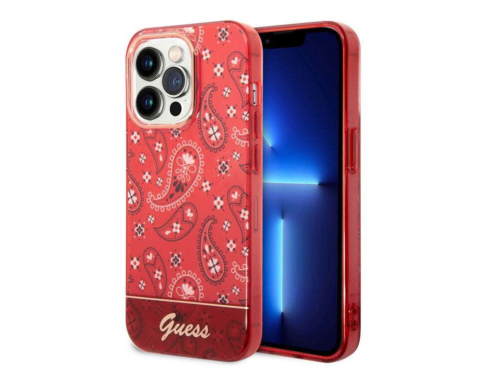 Futrola Guess Hc IML Electro Cam Raisley - iPhone 14 Pro crvena (GUHCP14LHGBNHR)