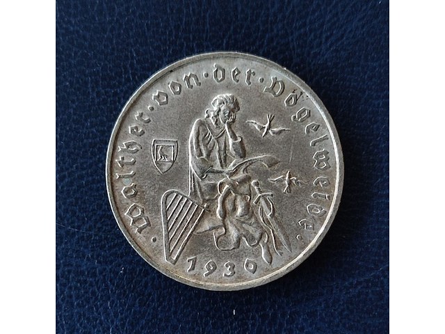 DREI REICHSMARK 1930 D srebro