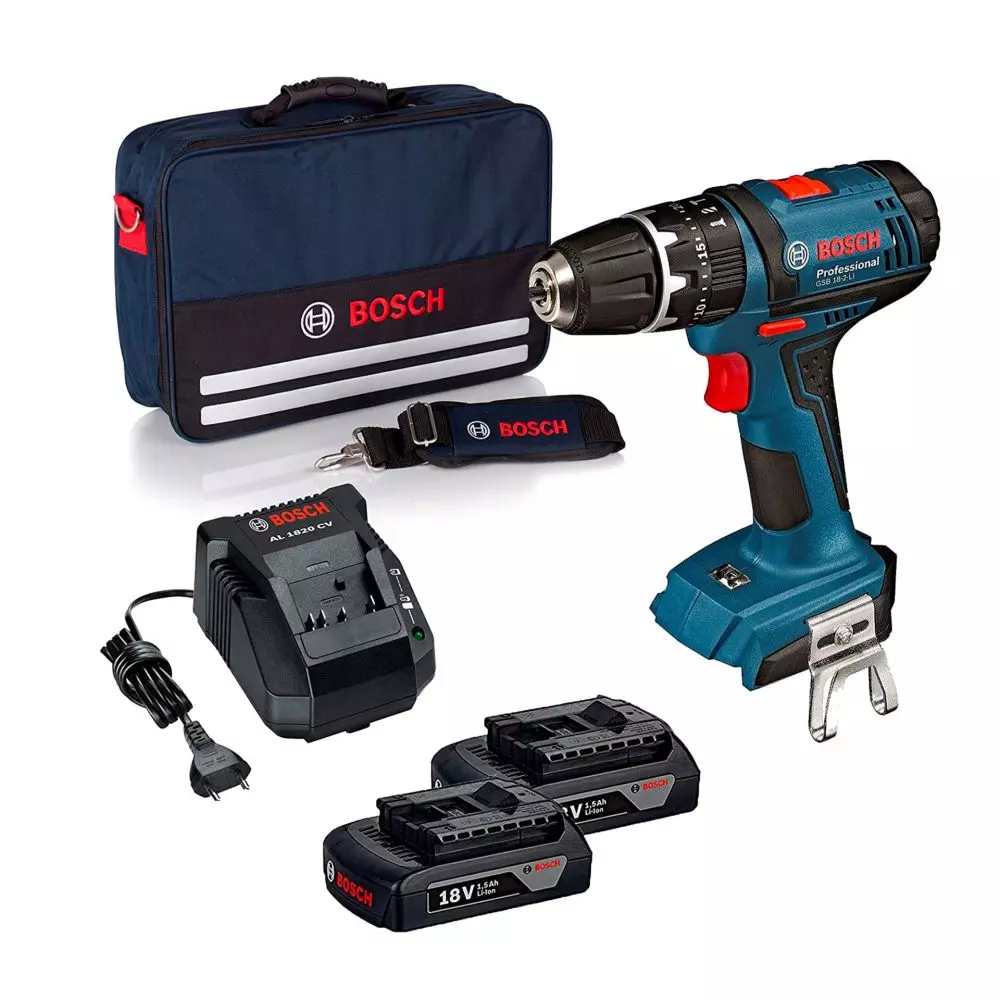 BOSCH GSB 18-2 Li Akumulatorska vibraciona bušilica 18V 2×1.5Ah