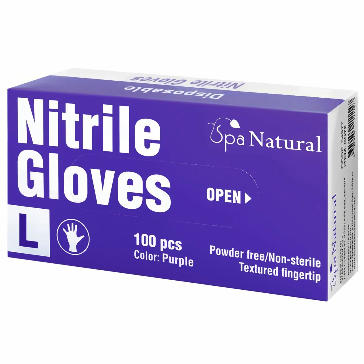 Nitrilne rukavice SPA NATURAL ljubičaste L 100/1