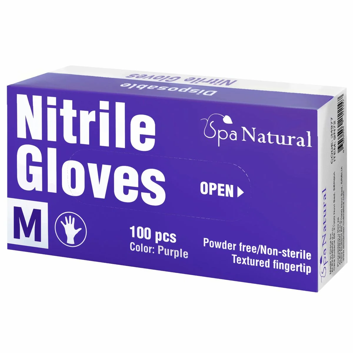 Nitrilne rukavice SPA NATURAL ljubičaste M 100/1