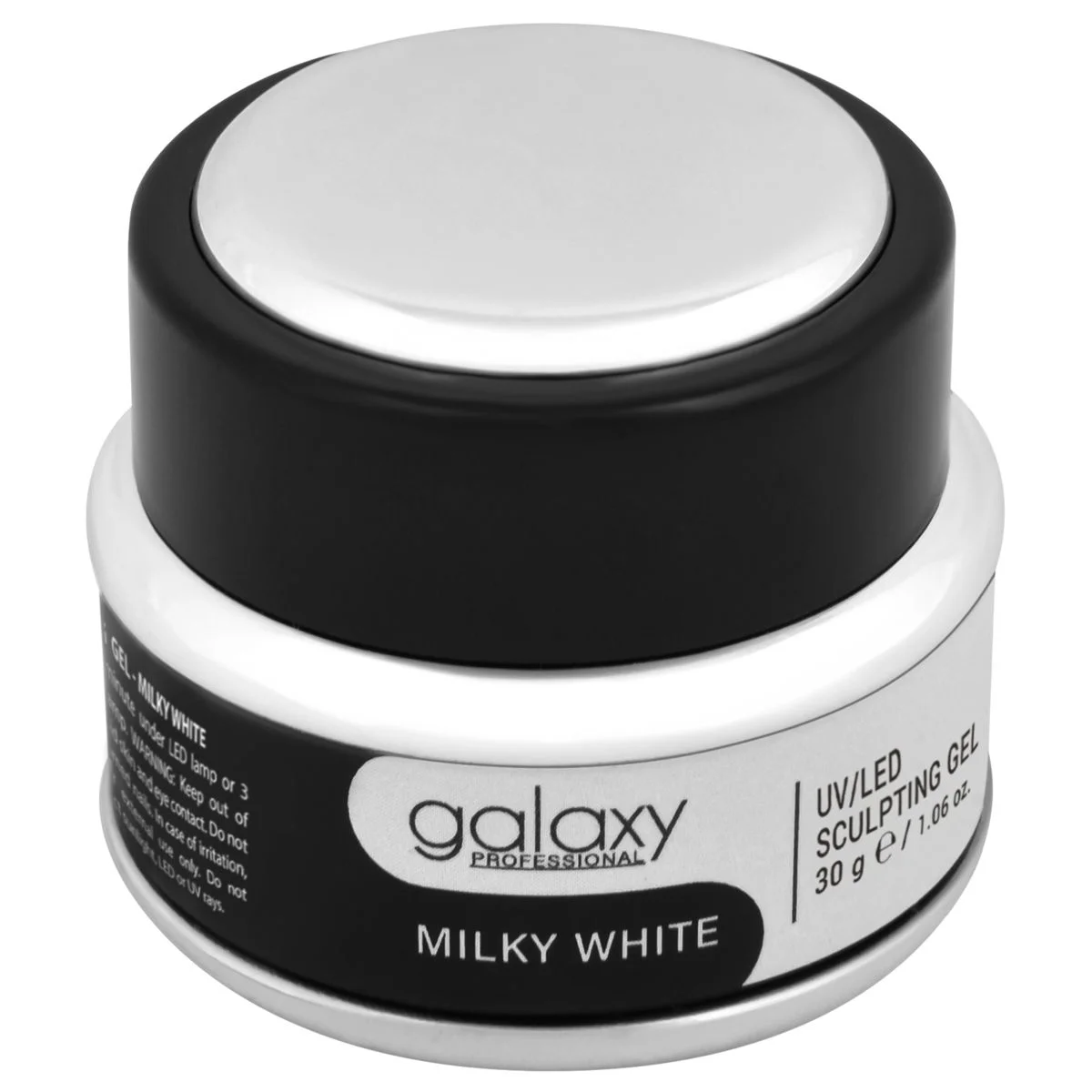 Gradivni gel za nadogradnju noktiju GALAXY LED/UV Milky White 30g