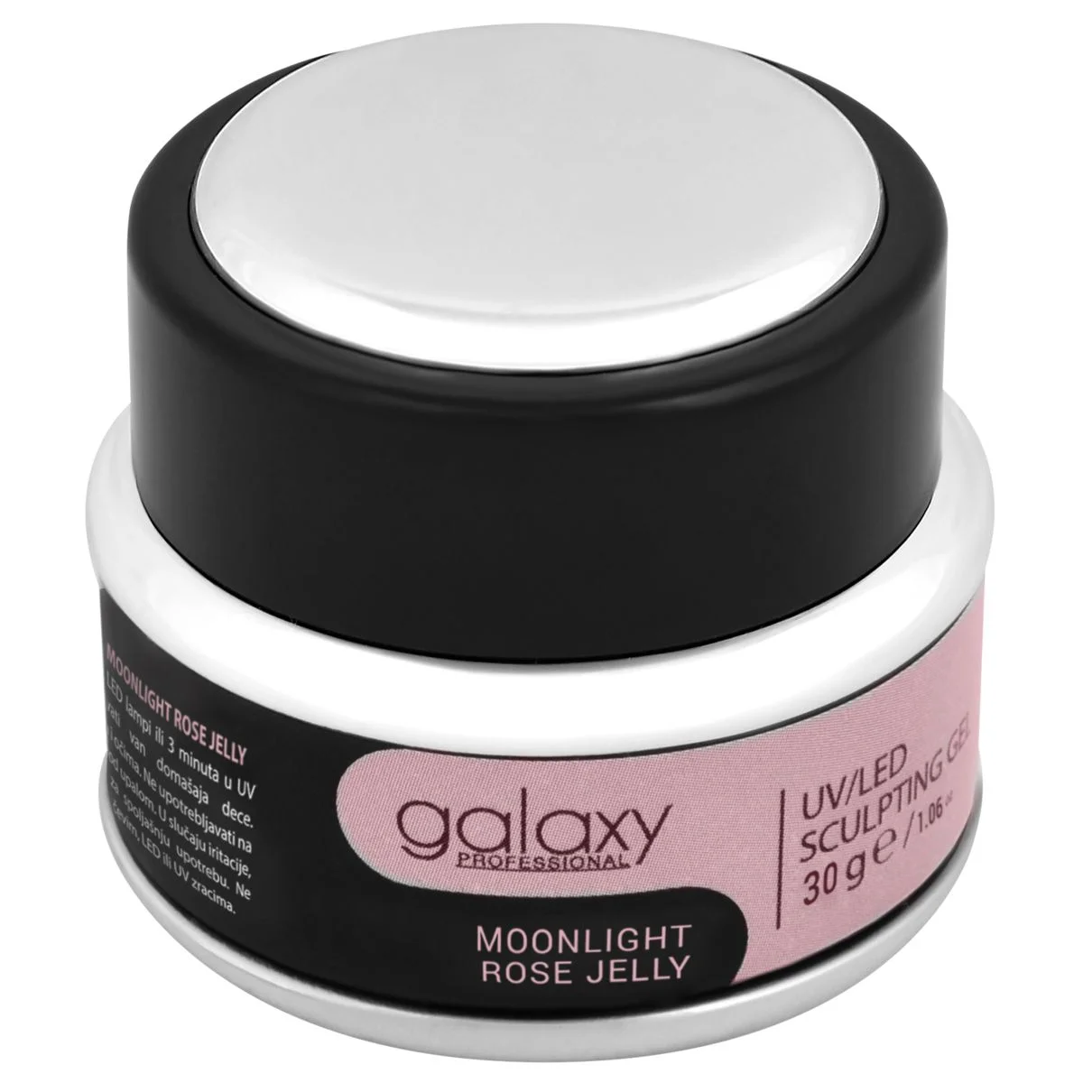 Gradivni kamuflažni gel za nadogradnju noktiju GALAXY LED/UV Moonlight Rose Light Jelly 30g