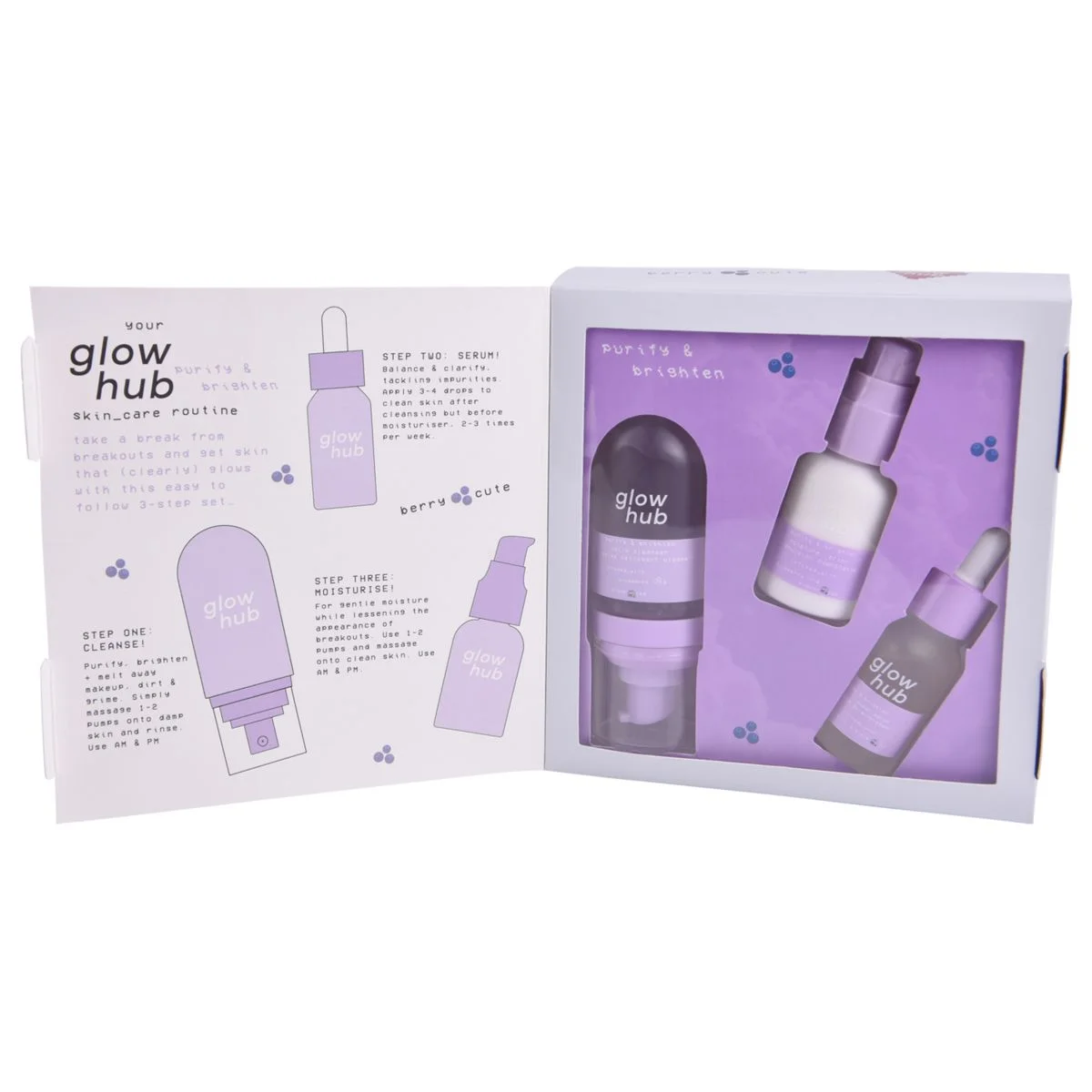 Set za negu i čišćenje lica GLOW HUB Purify & Brighten