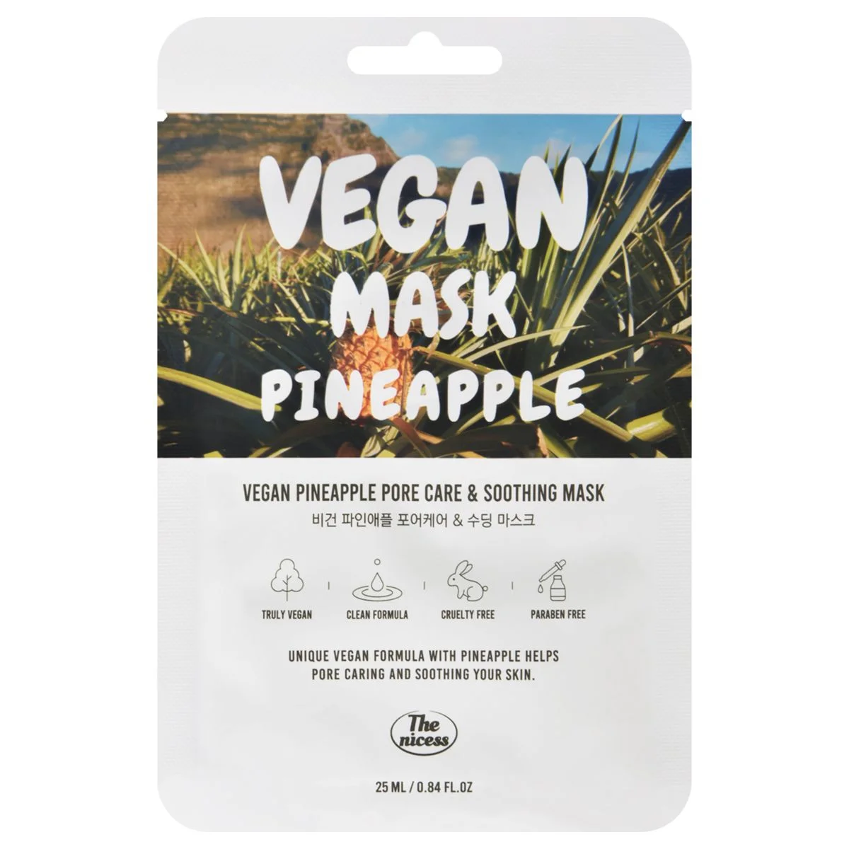 Korejska sheet maska za lice THE NICESS Vegan Ananas 25ml