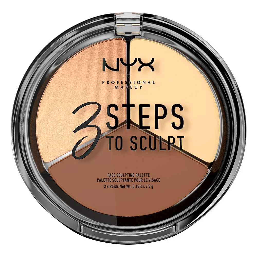 Paleta za konturisanje lica NYX Professional Makeup 3 Steps to Sculpt 3STS 3x5g