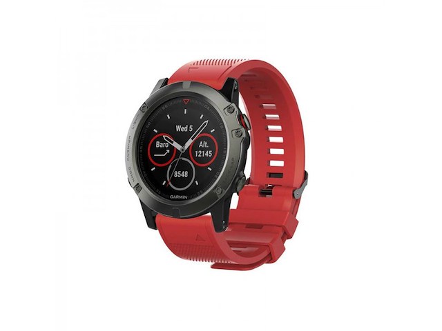 Narukvica sporty za Garmin Fenix 3/5X/6X smart watch 26mm tamno crvena