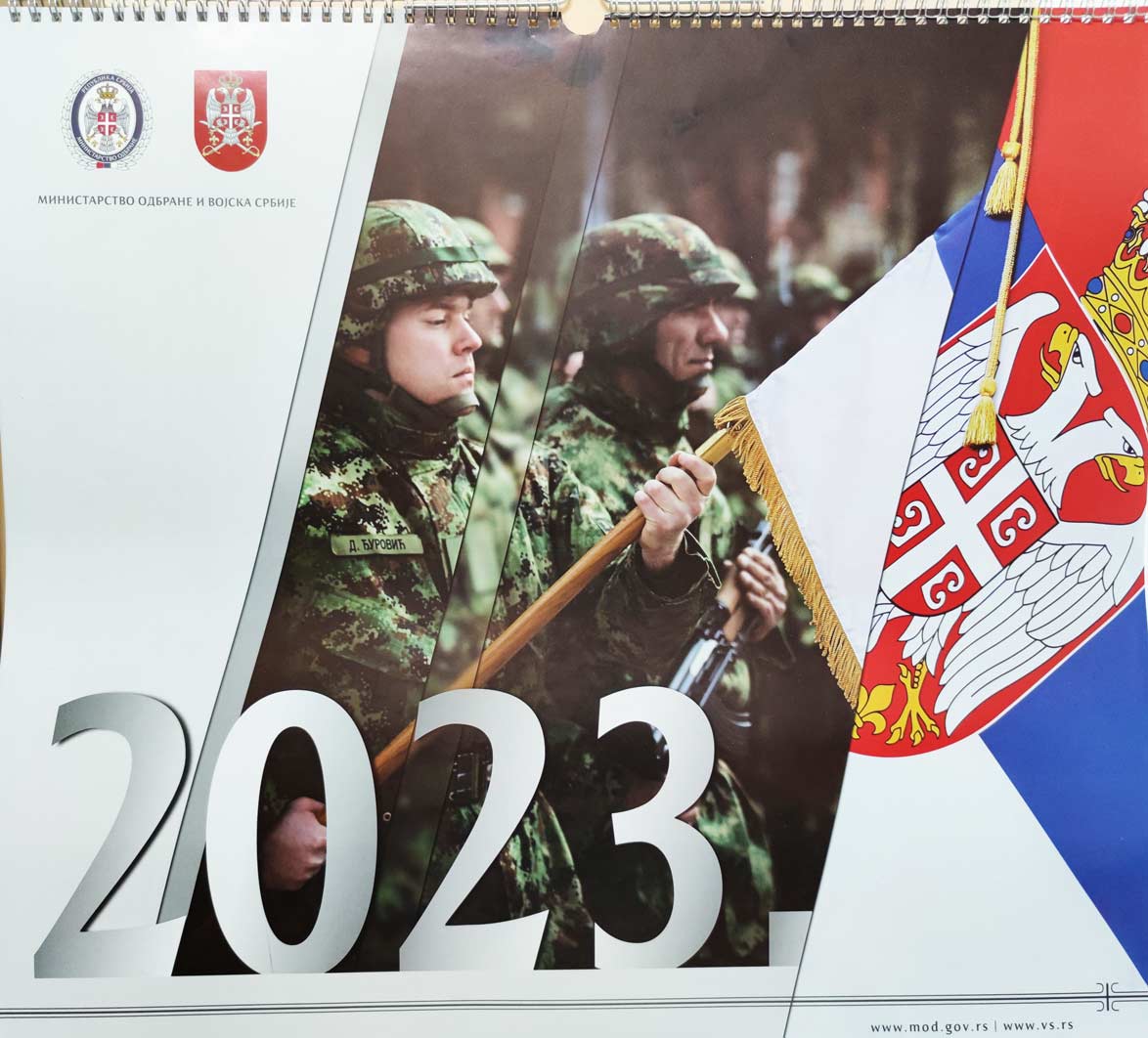 Vojska Srbije – veliki zidni kalendar 2023.
