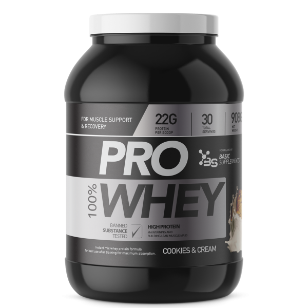 BASIC PRO WHEY 908GR COOKIES & CREAM