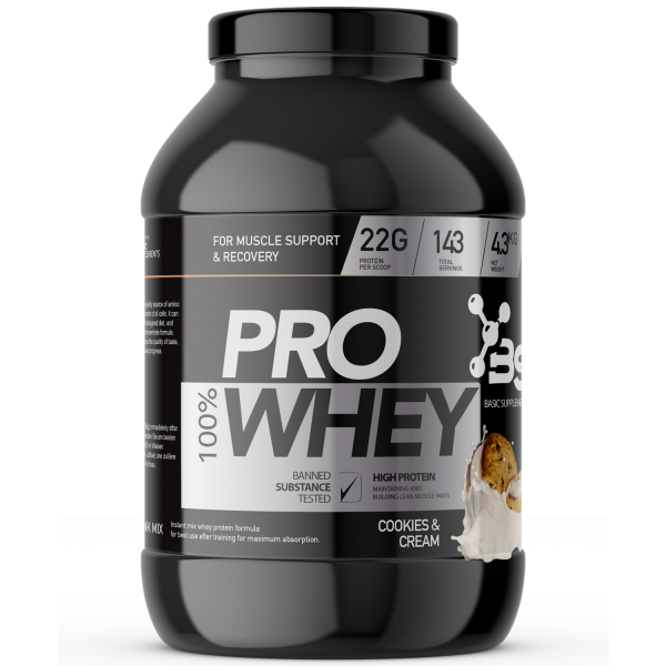 BASIC PRO WHEY 4.3KG COOKIES & CREAM