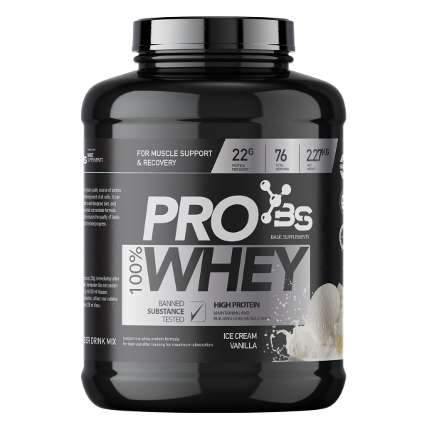 BASIC PRO WHEY 2.27KG ICE CREAM VANILLA