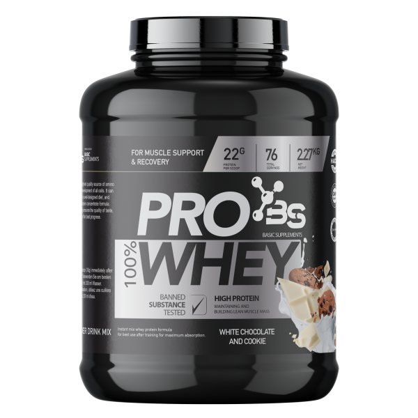 BASIC PRO WHEY 2.27KG WHITE CHOCOLATE AND COOKIE