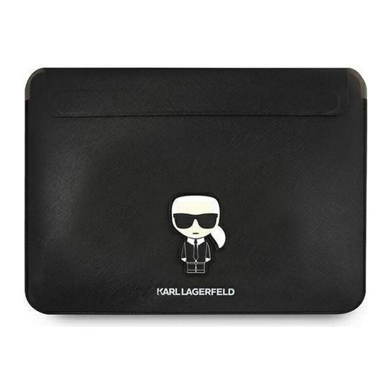 Torba za laptop Karl Lagerfeld Sleeve Saffiano Ikonik 16.” crna (KLCS16PISFBK)