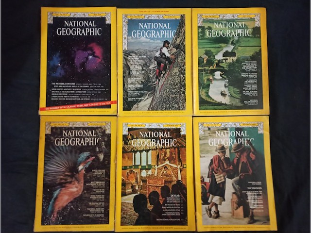 National Geographic  1974 god.  x  6 brojeva