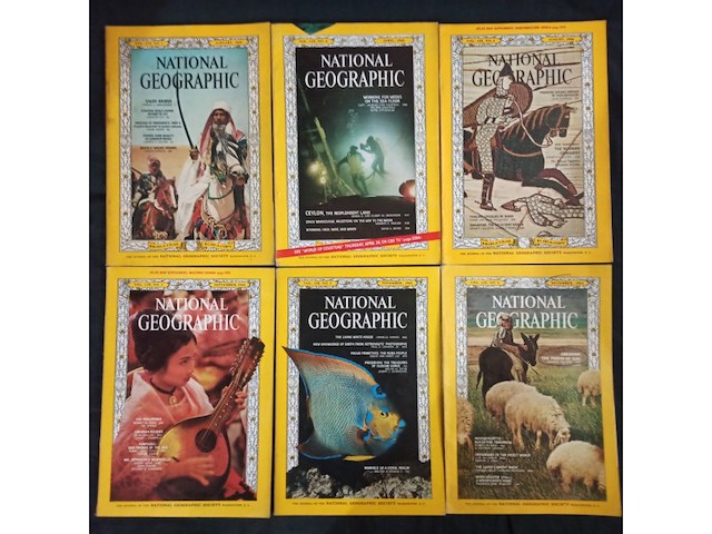 National Geographic  1966 god.  x  6 brojeva