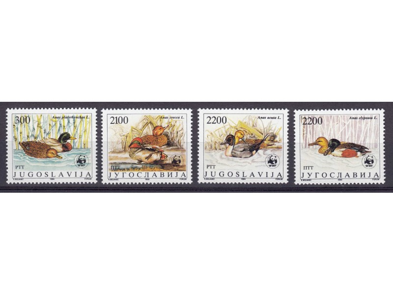 Jugoslavija 1989 WWF Patke serija MNH