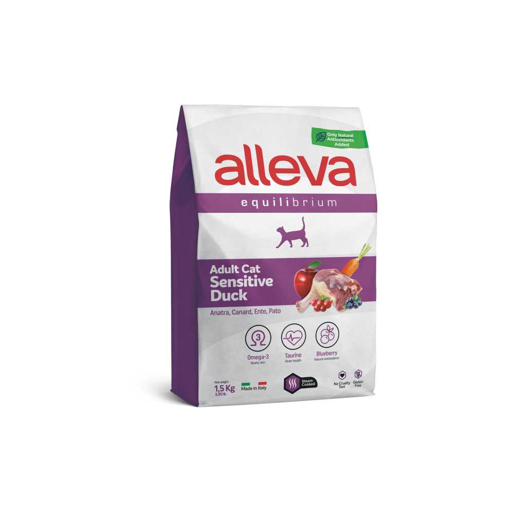 Alleva hrana za mačke EQUILIBRIUM SENSITIVE Adult - pačetina 1.5kg