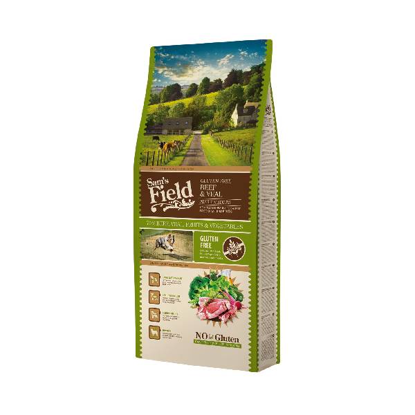 Sams Field Medium Adult gluten free govedina I teletina - 13 kg