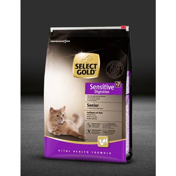 Select Gold Cat Senior Sensitive digestion zivina I pirinac - 7kg