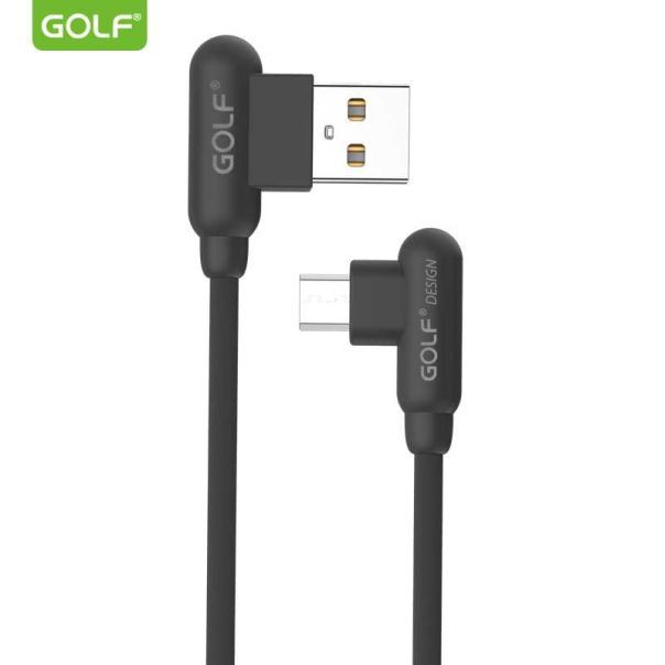 GOLF Mikro usb kabl 1m 90° GC-45m, crni