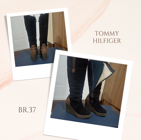 Tommy Hilfiger kožne duboke čizme *SNIŽENO*