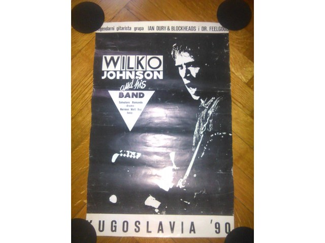 Wilko Johnson and his band- Yugoslavia 90- Plakat