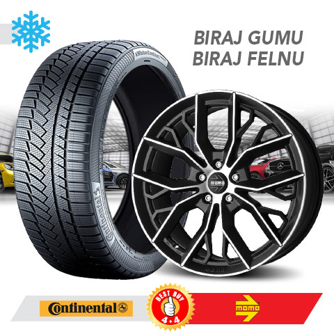 235/60 R18 SET Z CONTINENTAL + MOMO MAS POL 5/112