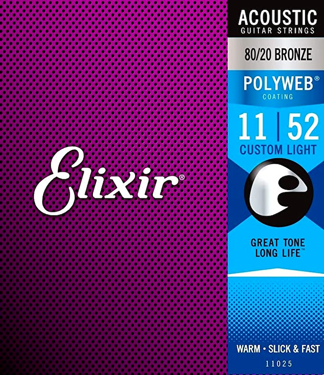 Elixir 11025 Acoustic PolyWeb Custom Light - žice za akustičnu gitaru