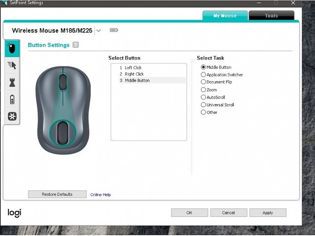 Logitech M185 Wireless Mouse, Invisible Optic