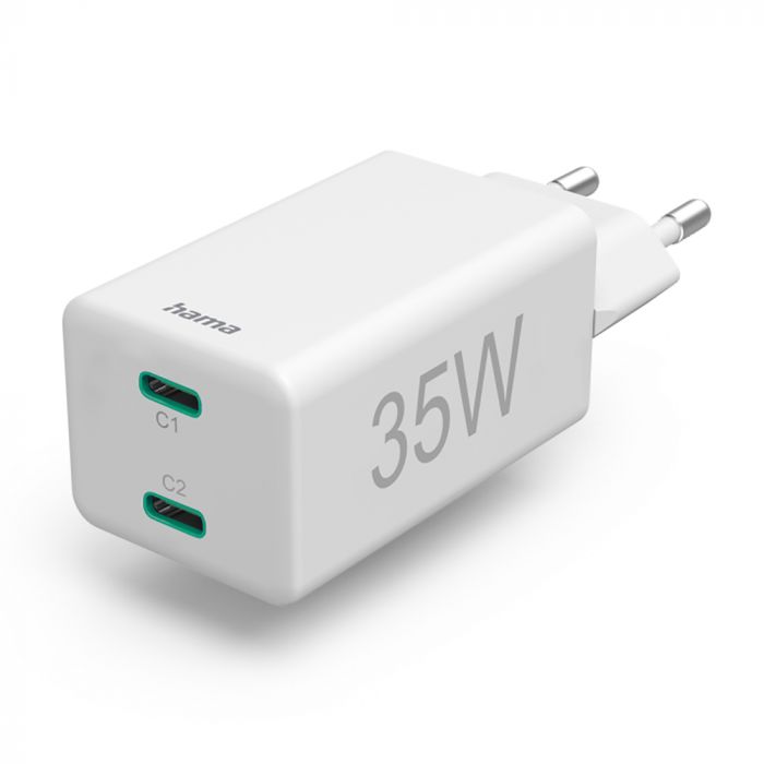 Kucni Punjac PD/Qualcomm 2xUSB-C, 35W Beli