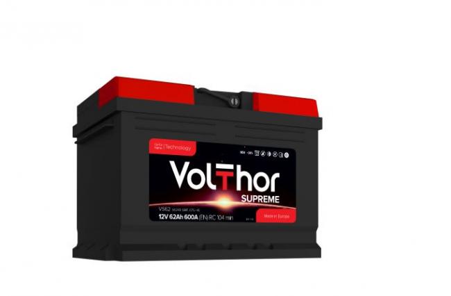 VOLTHOR SUPREME12V 62AH D+ 600A VOLTHOR - 242x175x175