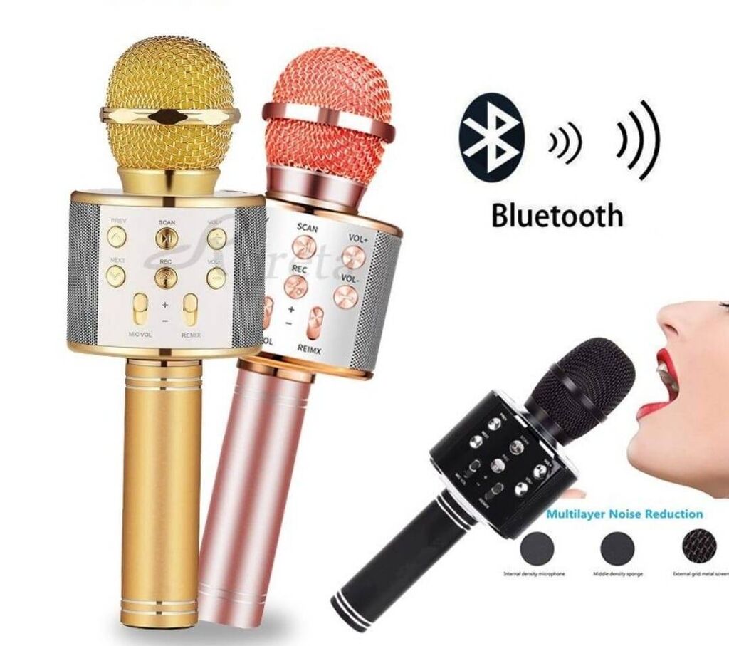 Mikrofon karaoke WS-858 Cena 1700din Dostupan u više boja! svetlo