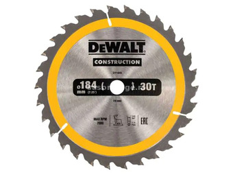 DeWalt DT1940 list kružne testere za građevinske materijale, 184 mm, 30T