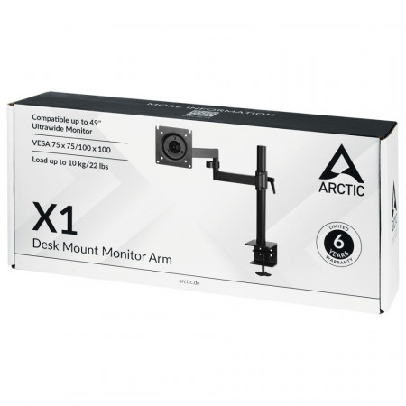 Nosač za monitor ARCTIC X1 Desk Mount Monitor Arm, AEMNT00061A
