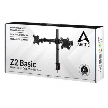 Nosač za monitor ARCTIC Z2 Basic Desk Mount Dual Monitor Arm, AEMNT00040A