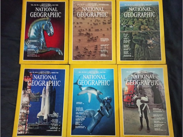 National Geographic  1980-81 god.  x  6 brojeva