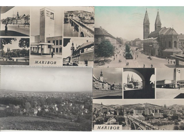 Maribor-Slovenija 4 razglednice