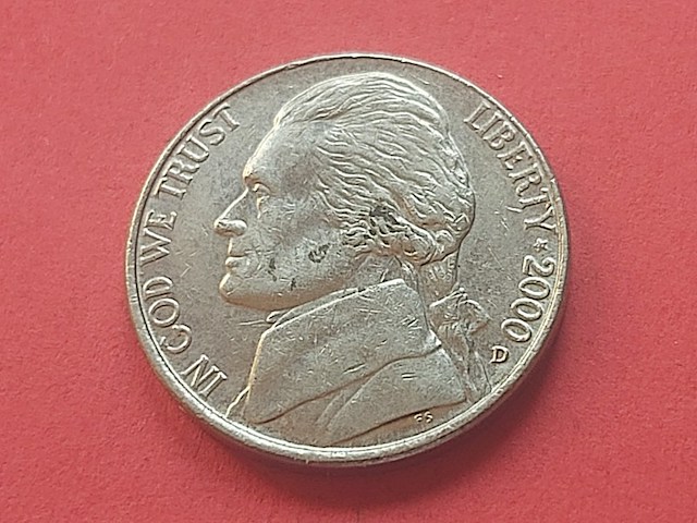 USA  - five cents 2000 god D