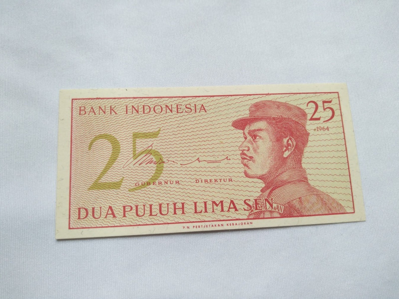 Indonezija 25 sen,1964 god.UNC