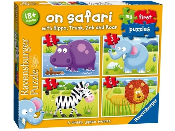 Ravensburger puzzle (slagalice) - Moje prve puzzle, 4 u 1, safari RA07301