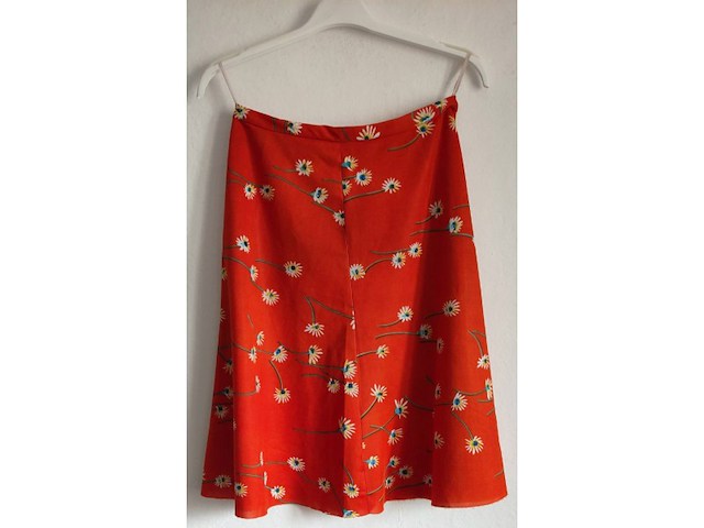 Vintage cvetna zvonasta suknja od zerseja vel.M
