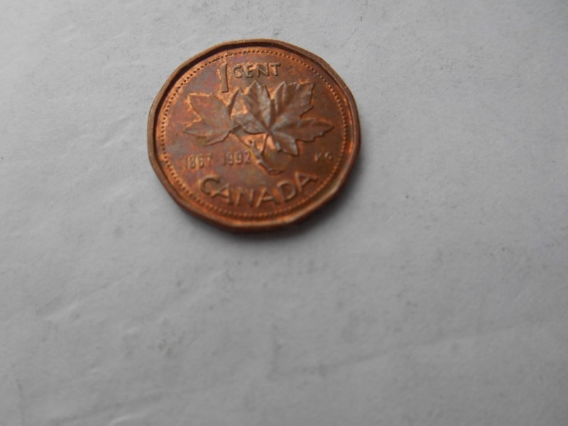 1 cent 1867-1992 kanada jubilarna